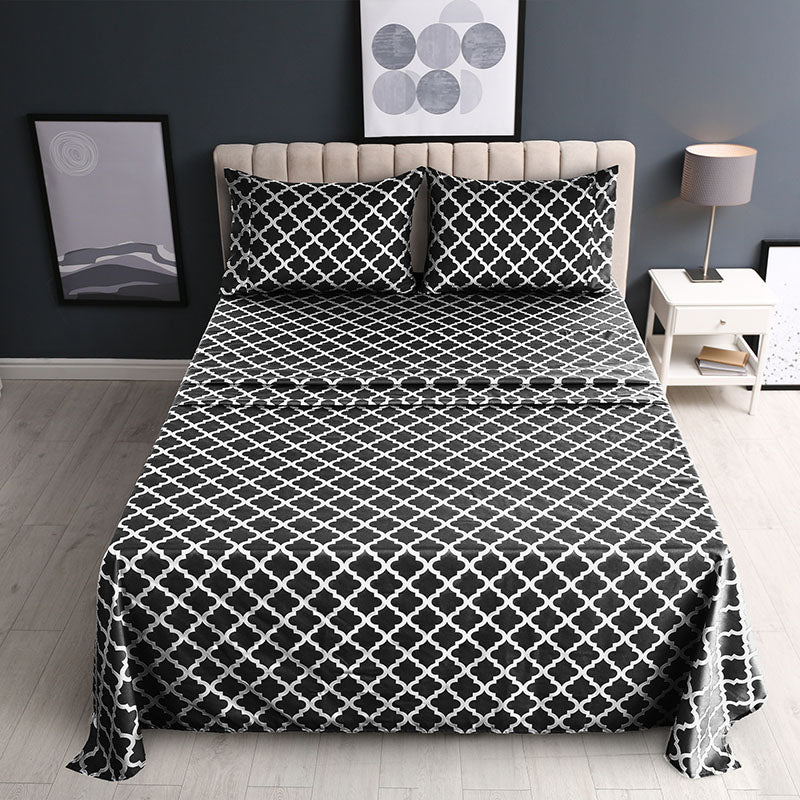 4-Piece Quatrefoil Sheet | Lux Decor Collection | Comfortable Bedding ...